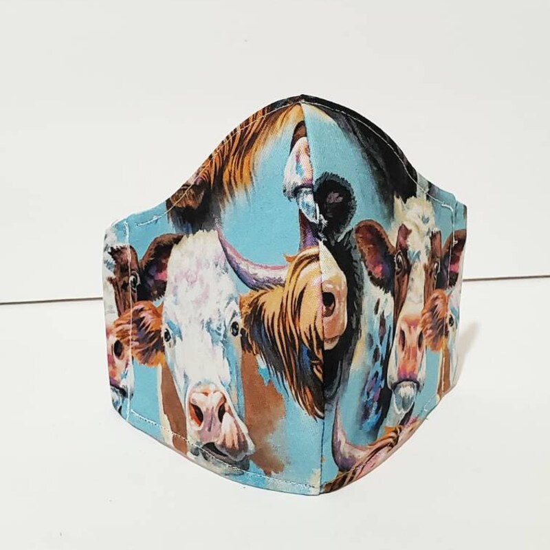 Cow Face Mask - Etsy