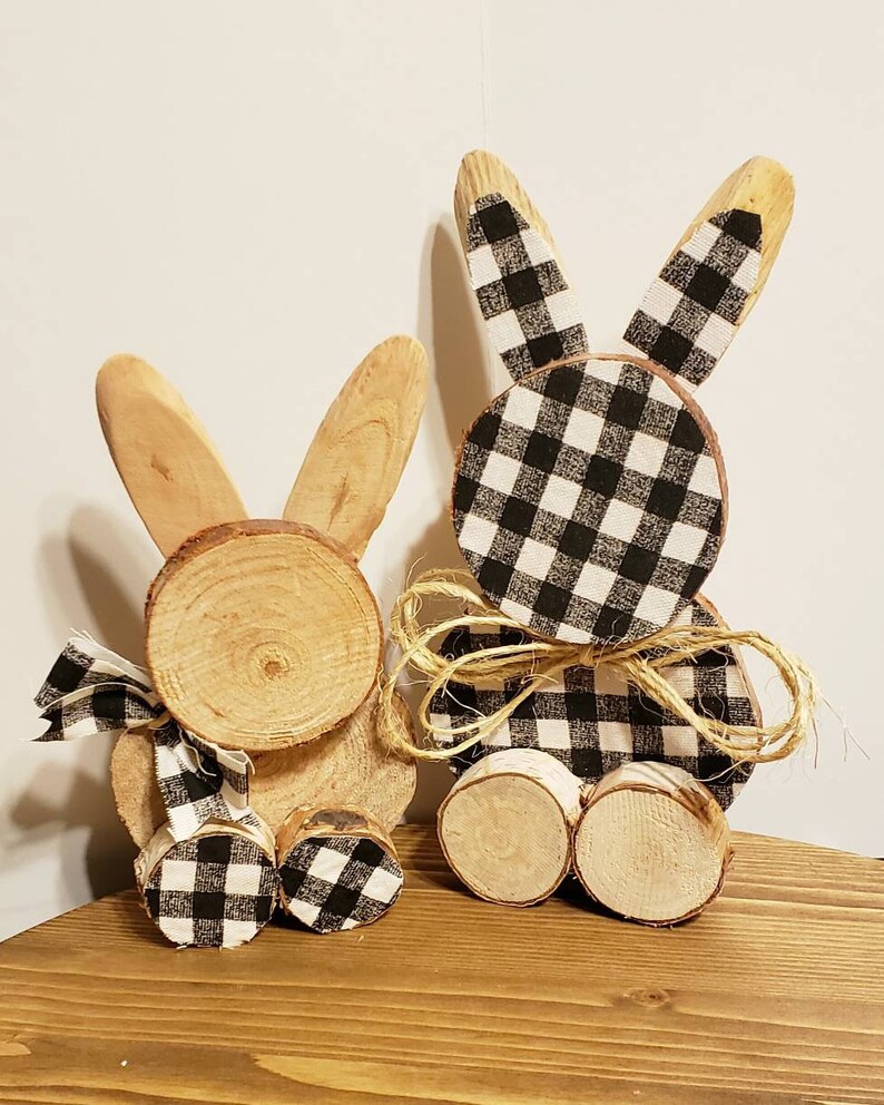 Bunny Decor Wood Bunny Table Decor Farmhouse Rustic Bunny - Etsy