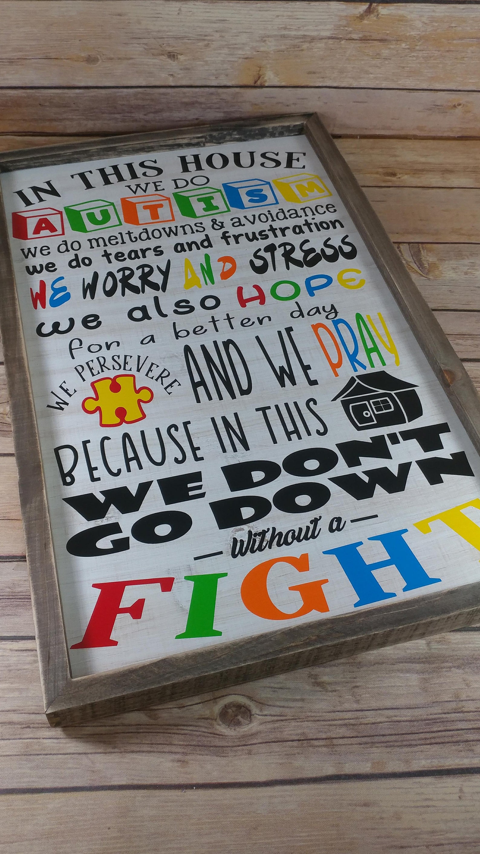 Autism Awareness We do Autism Wood Autism Sign Wood Sign | Etsy