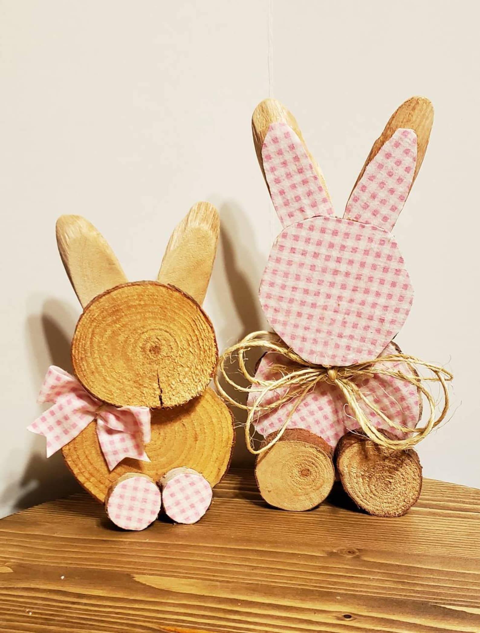 Bunny Decor Wood Bunny Table Decor Farmhouse Rustic Bunny - Etsy