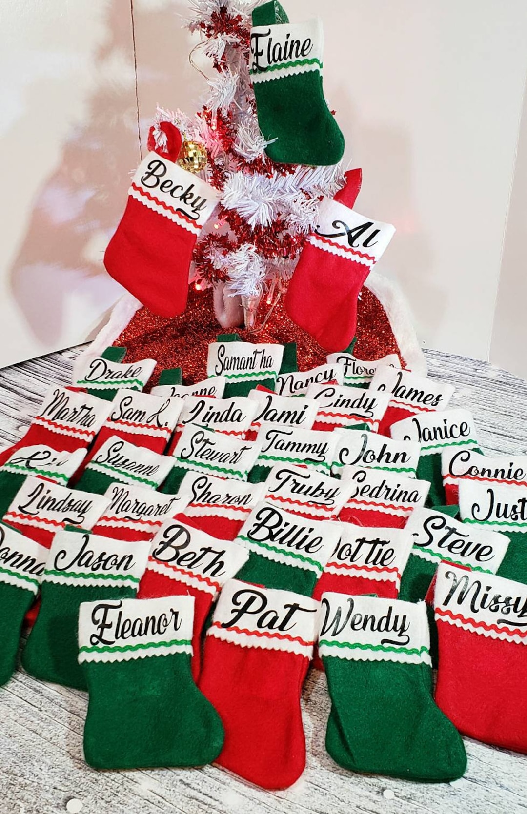 Personalized Mini Felt Christmas Stockings, Group Gifts - Etsy