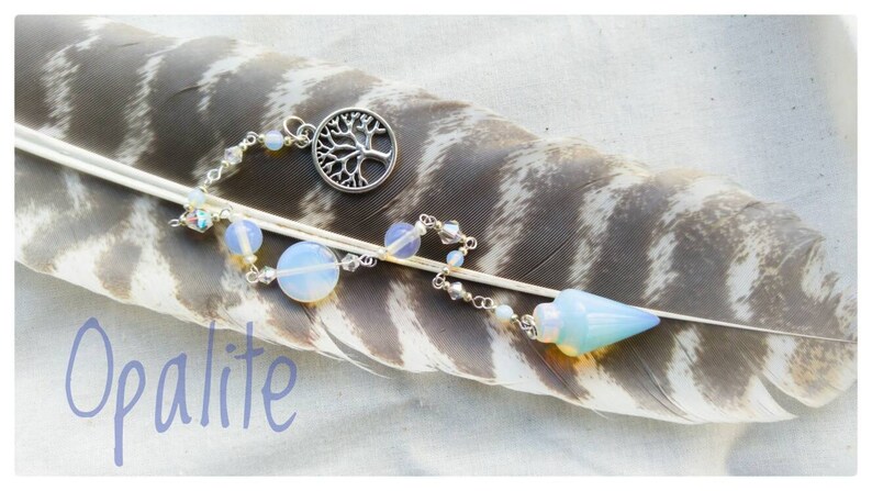 Opalite Crystal Pendulum // Crown Chakra Divination Witchcraft - Etsy