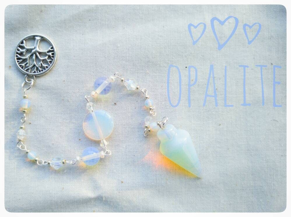 Opalite Crystal Pendulum // Crown Chakra Divination Witchcraft | Etsy