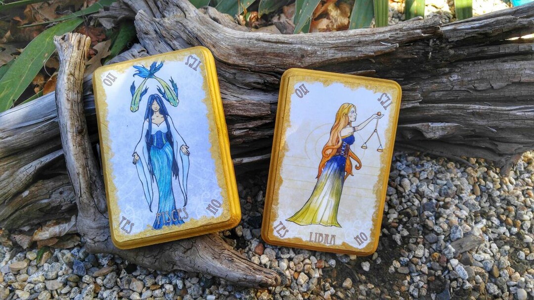 Zodiac Pendulum Board // Zodiac Divination Sign Elemental Woman - Etsy