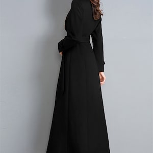 Black Coat,wool Coat,women Long Full Length Wool Jacket Warm Cozy Coat Plus Size Winter Coat ...