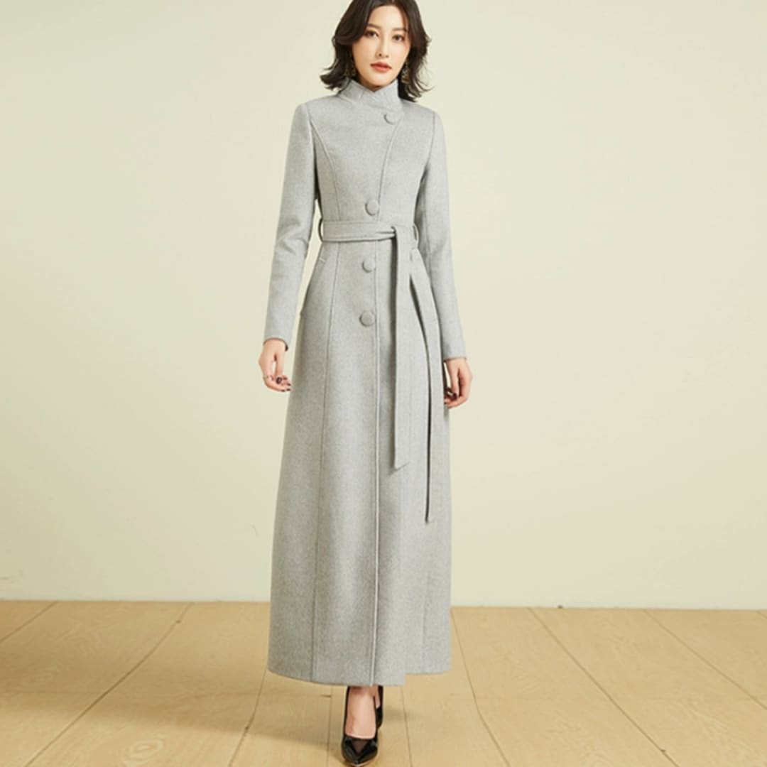 Women High Collar Wool Jacket,long Cozy Wool Coat,winter Warm Coat,wool ...