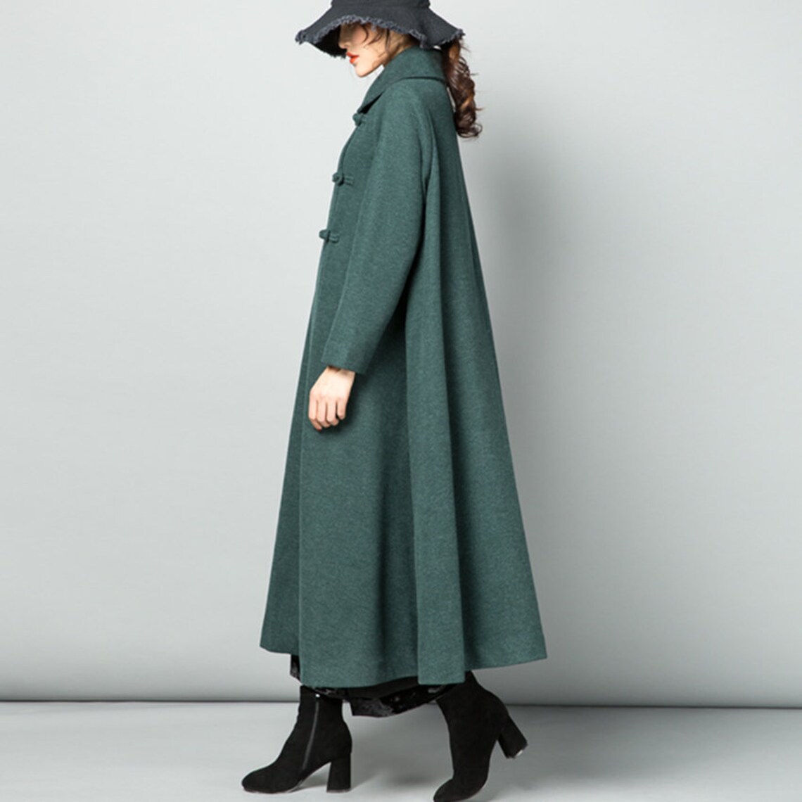 Long Length Wool Poncho Coatwarm Cozy Jacket Outwear Wool - Etsy UK