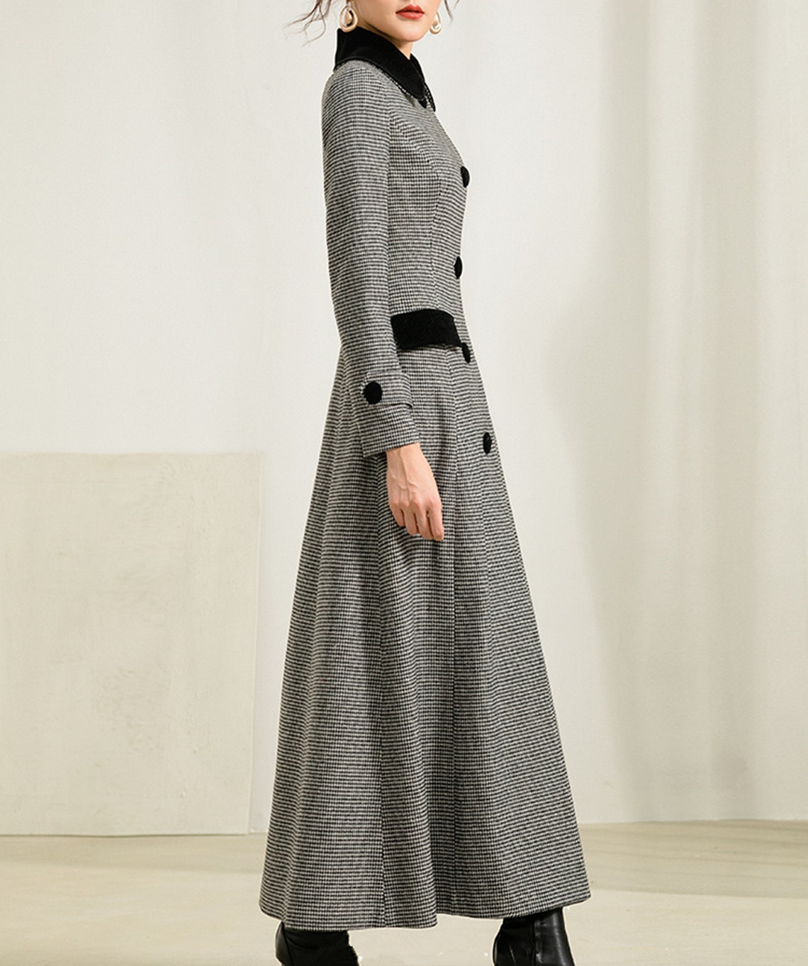 Women Long Full Length Wool Jacketfitted Coatplus Size | Etsy