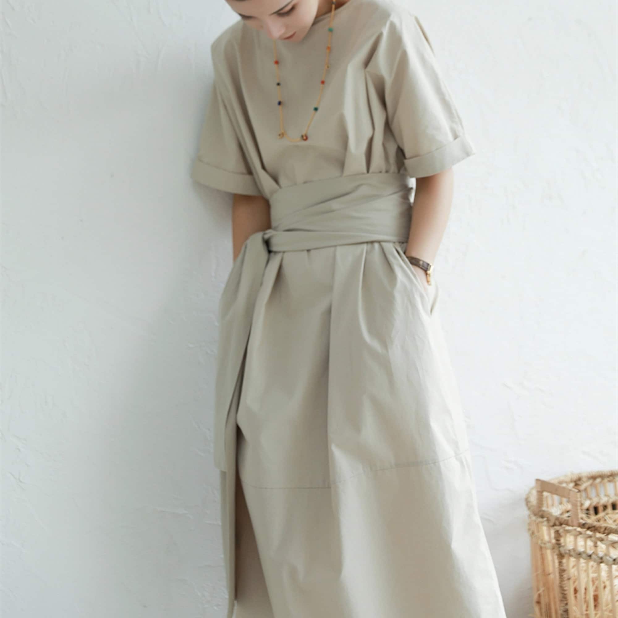 Linen Dress,linen Shift Dress,linen Tie Belt Dress,smock Linen Dress ...
