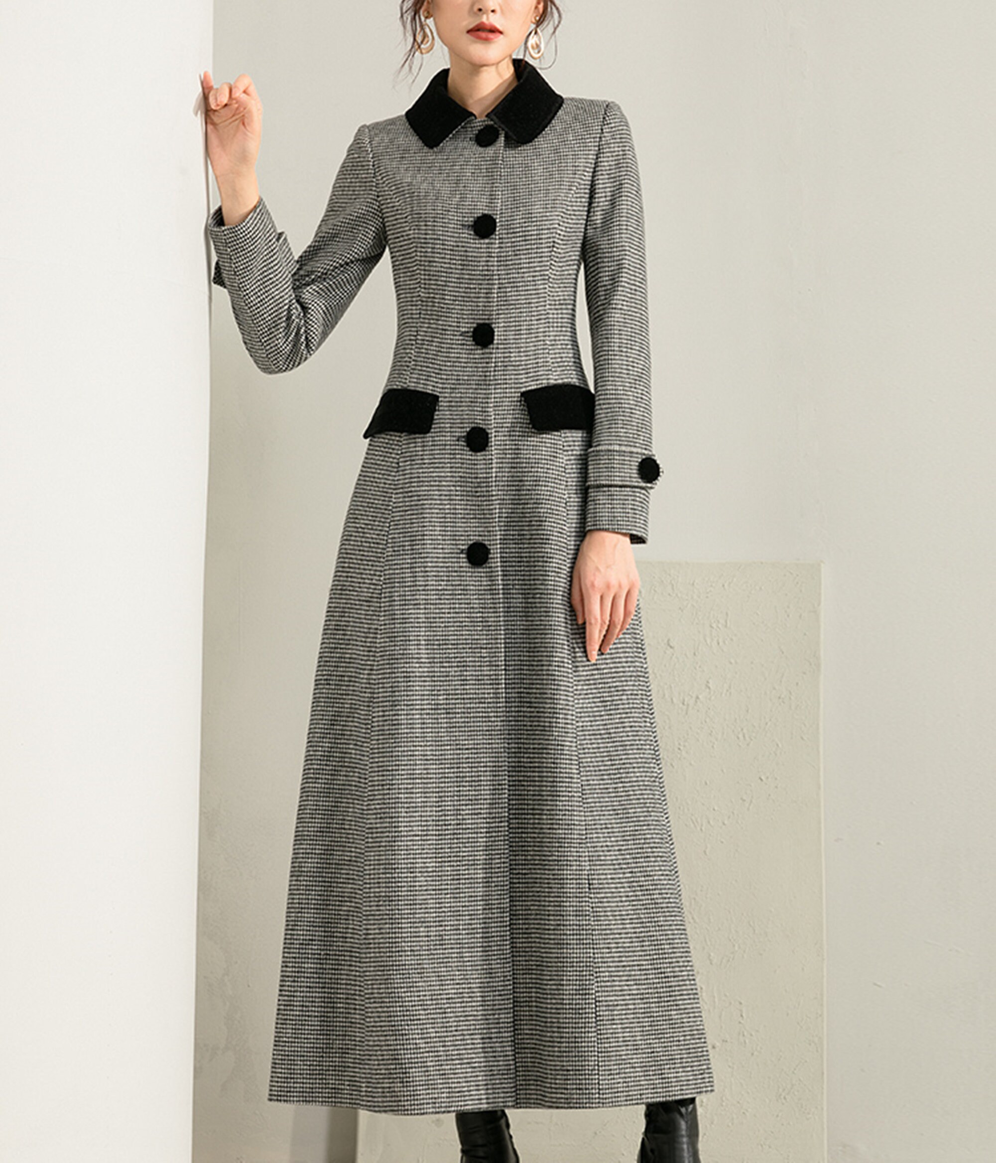 Women Long Full Length Wool Jacketfitted Coatplus Size - Etsy