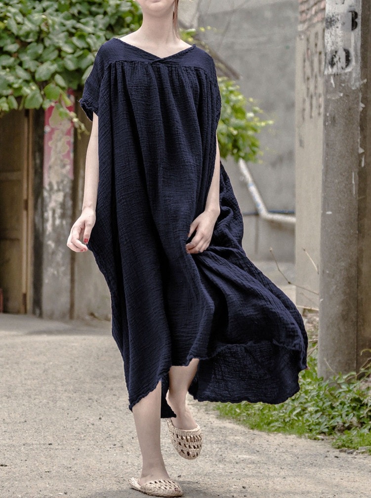 Asymmetrical Blouse Linen Tunic Dress Linen Maxi Dress Long - Etsy Israel