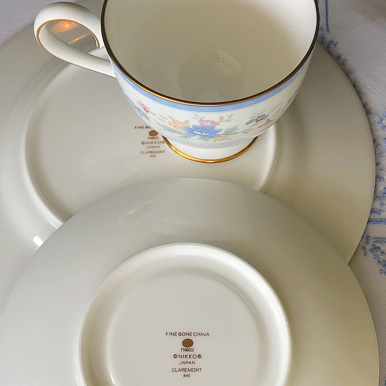 Three Piece Nikko Japan Claremont 845 Fine Bone China Set - Etsy