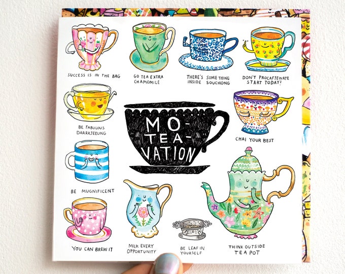 Moteavation * Tea Puns Greeting Card * British Humour and Word Play ...