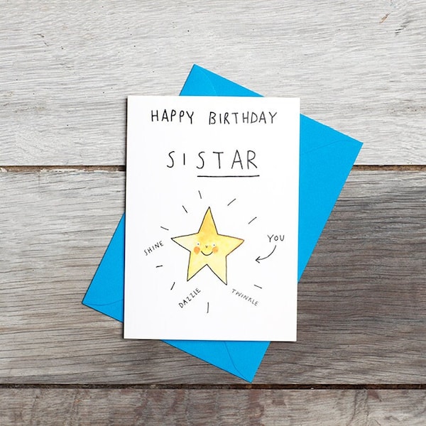 Sister Pun Birthday Card - Etsy