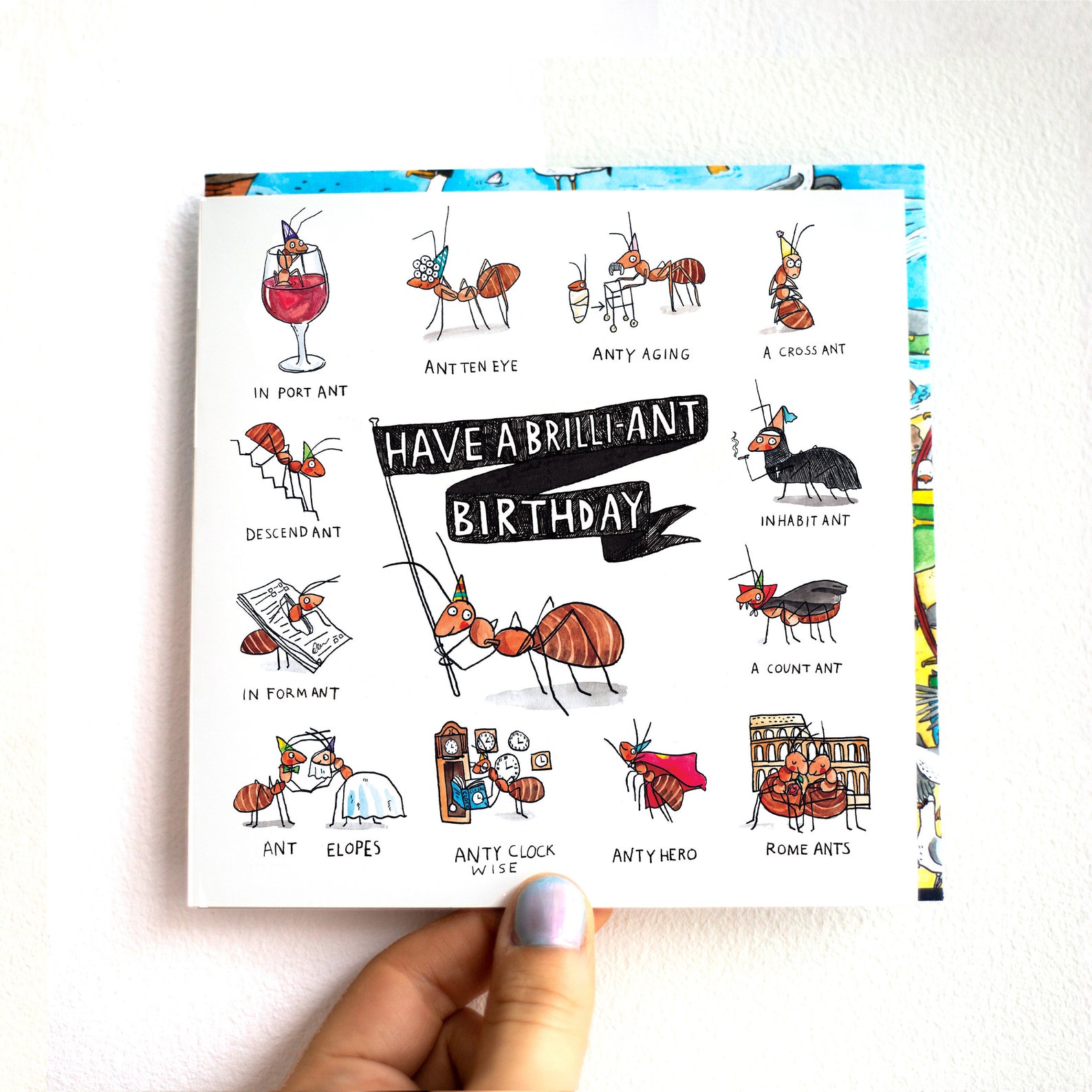 Have a Brilli-ant Birthday Ant Puns Humour Funny Dad | Etsy