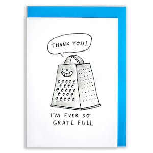 I'm Ever so Grate Full * Thank You Card * Funny Thank You Card * Cheese ...