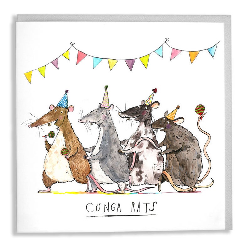 Conga Rats Congratulations Silly Humour Pun Card - Etsy UK