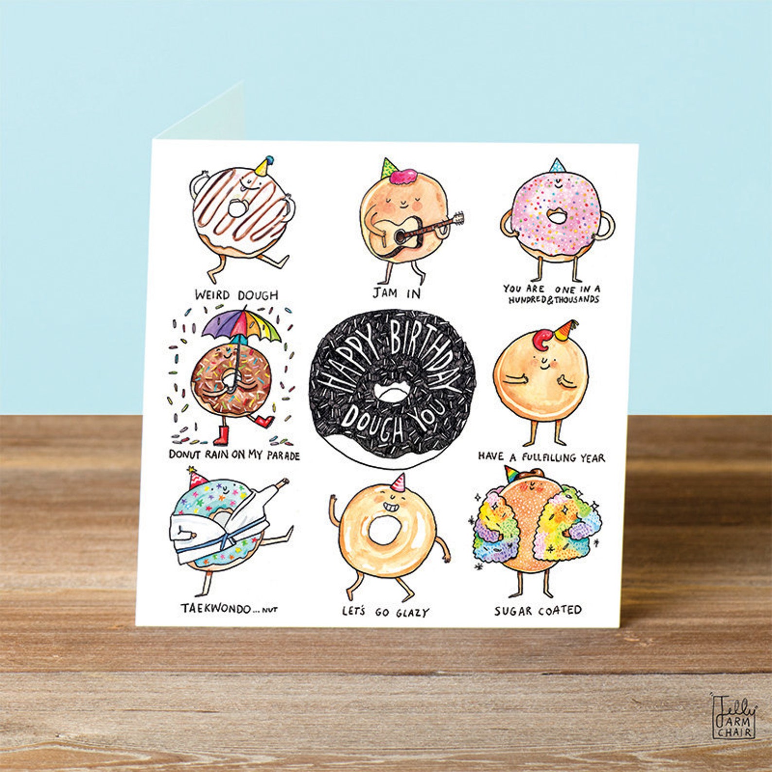 Happy Birthday Dough You Donut Puns Birthday Card Humour - Etsy