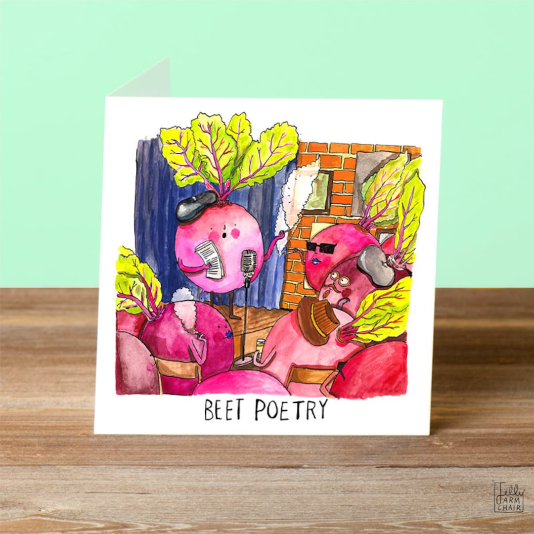 Beet Poetry - Greetings Card - Humour - Literature - Funny - Etsy