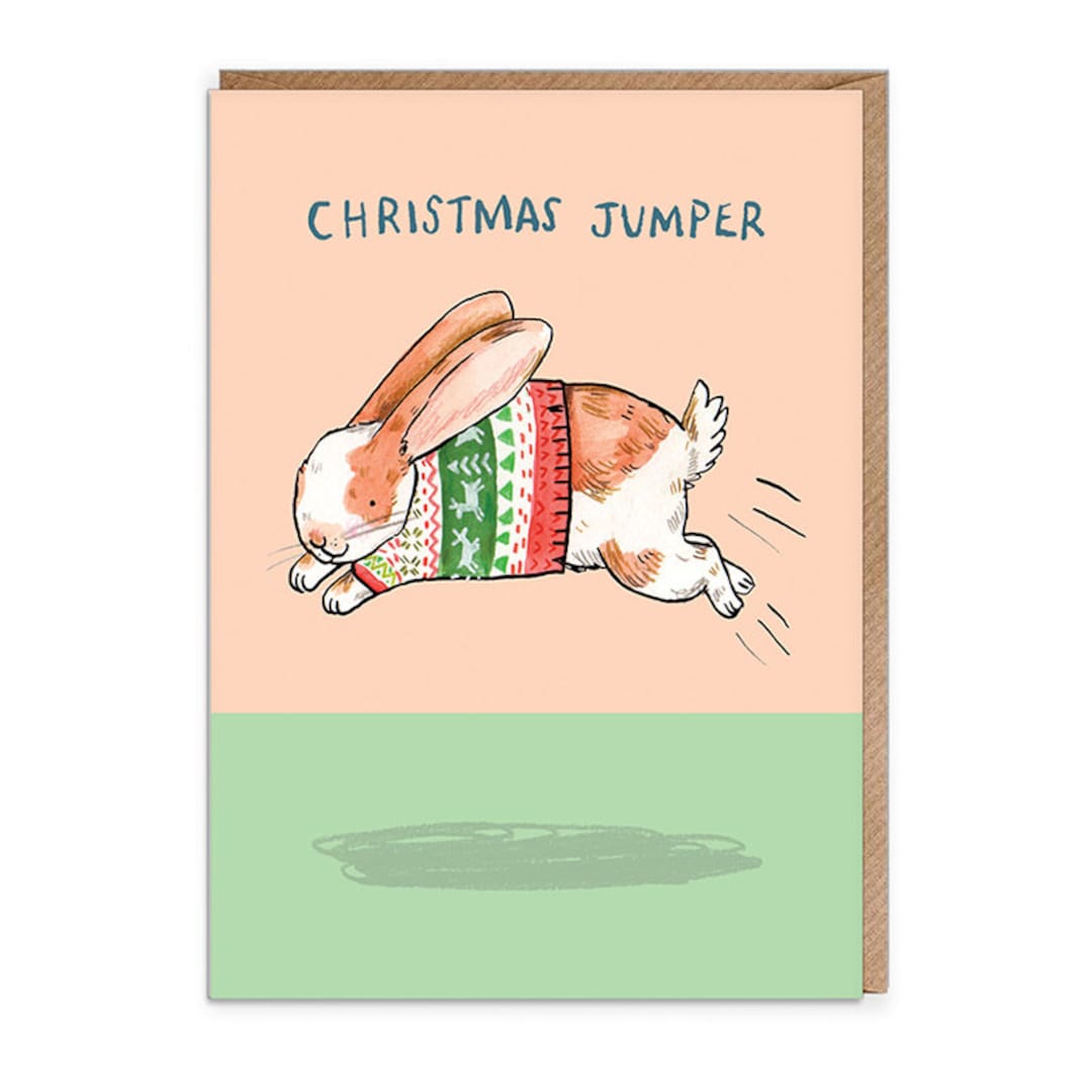 Christmas Jumper * Rabbits * Animals * Cards * Humour * Puns - Etsy UK