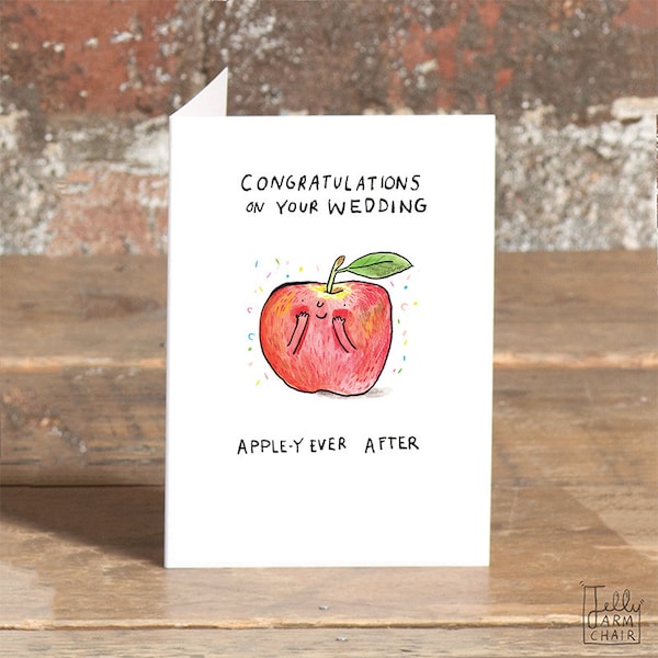 Apple Pun Card - Etsy