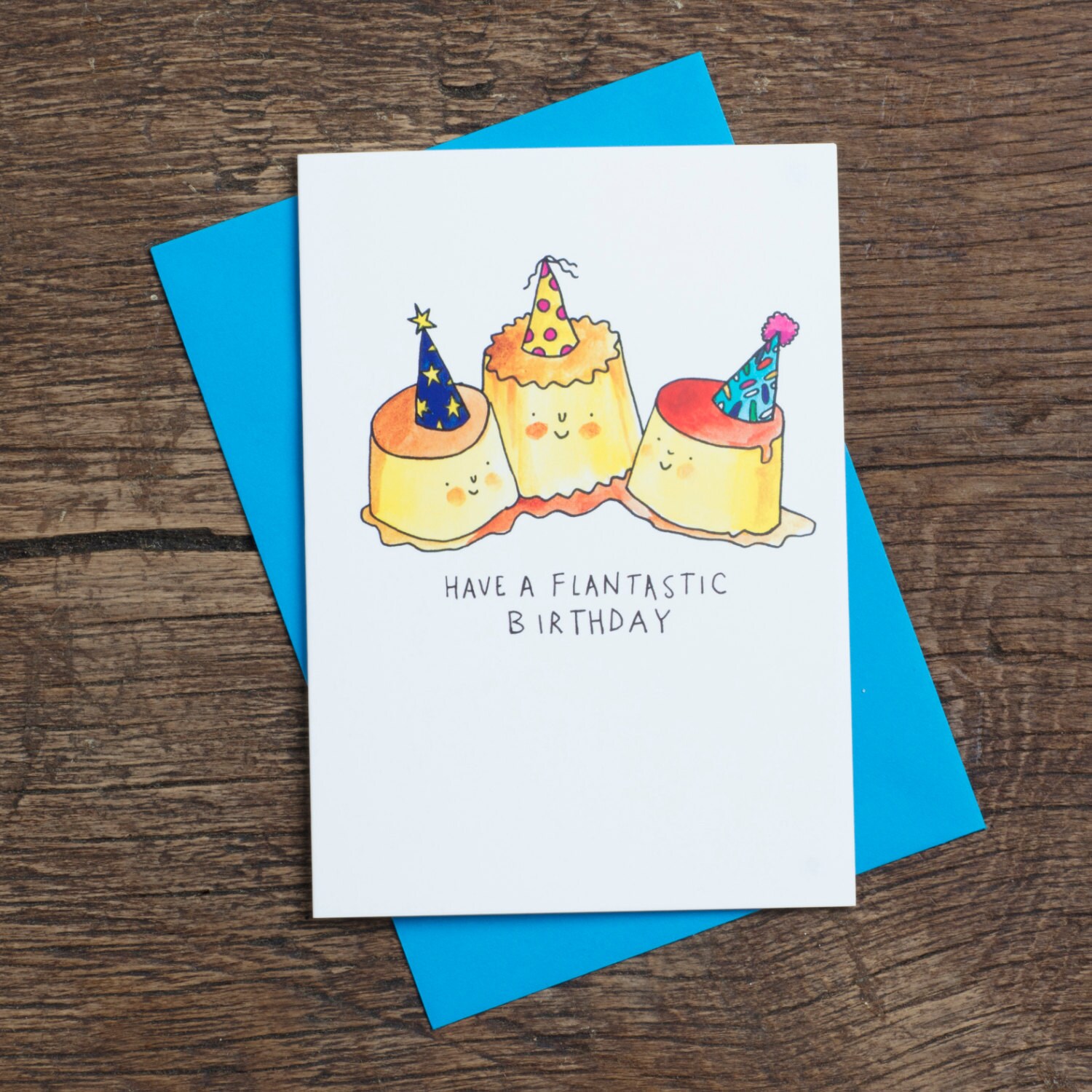 Have A Flantastic Birthday Greetings Card Humour Pun | Etsy