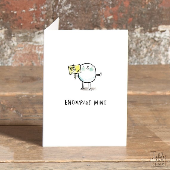 Encourage Mint Motivational Card You Can Do It Back to - Etsy UK