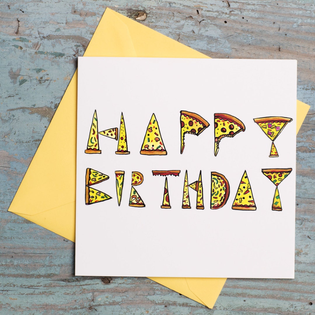 Happy Birthday Pizza - Etsy
