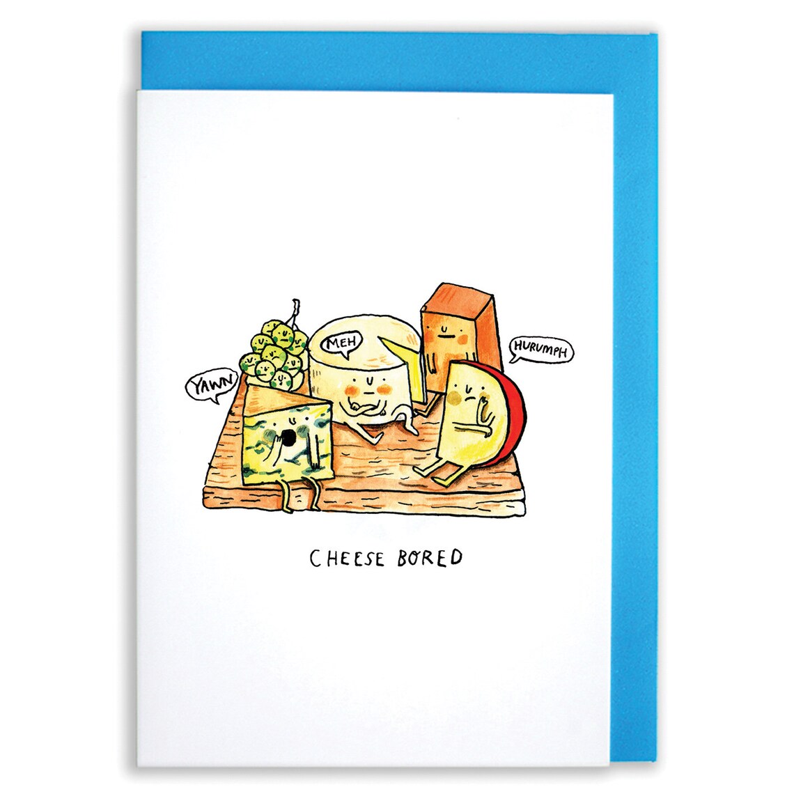 Cheese Bored Cheese Pun Cheese Greetings Card Humour - Etsy