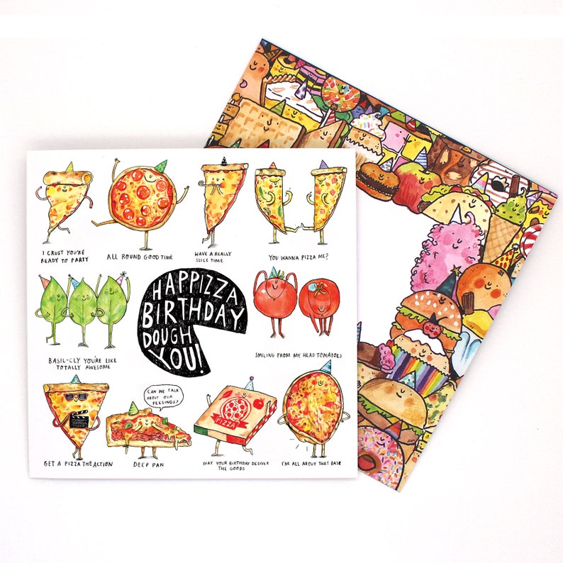 Happizza Birthday Dough You * Pizza * Birthday Card * Puns * Humour ...