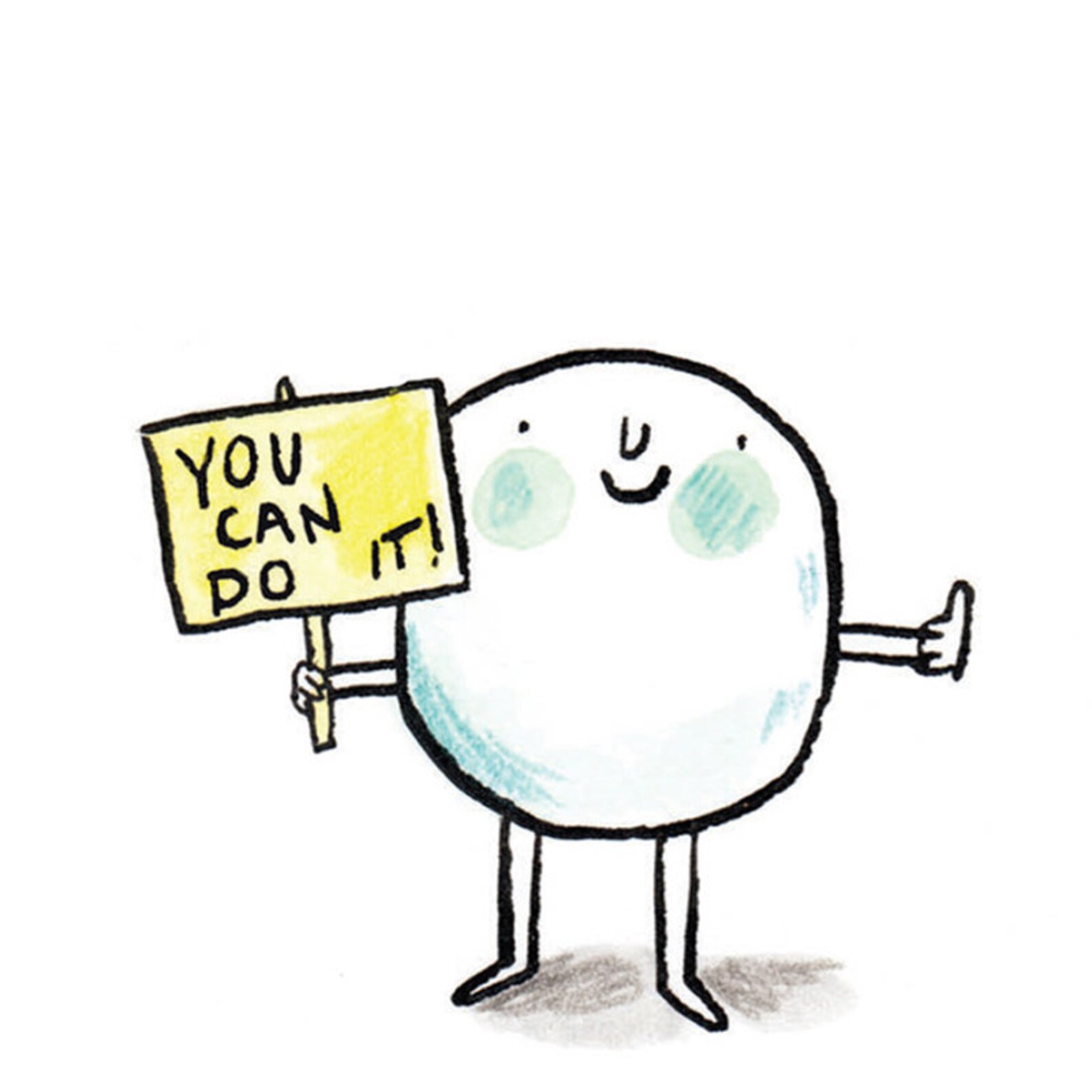 Encourage Mint Motivational Card You Can Do It Back to - Etsy UK