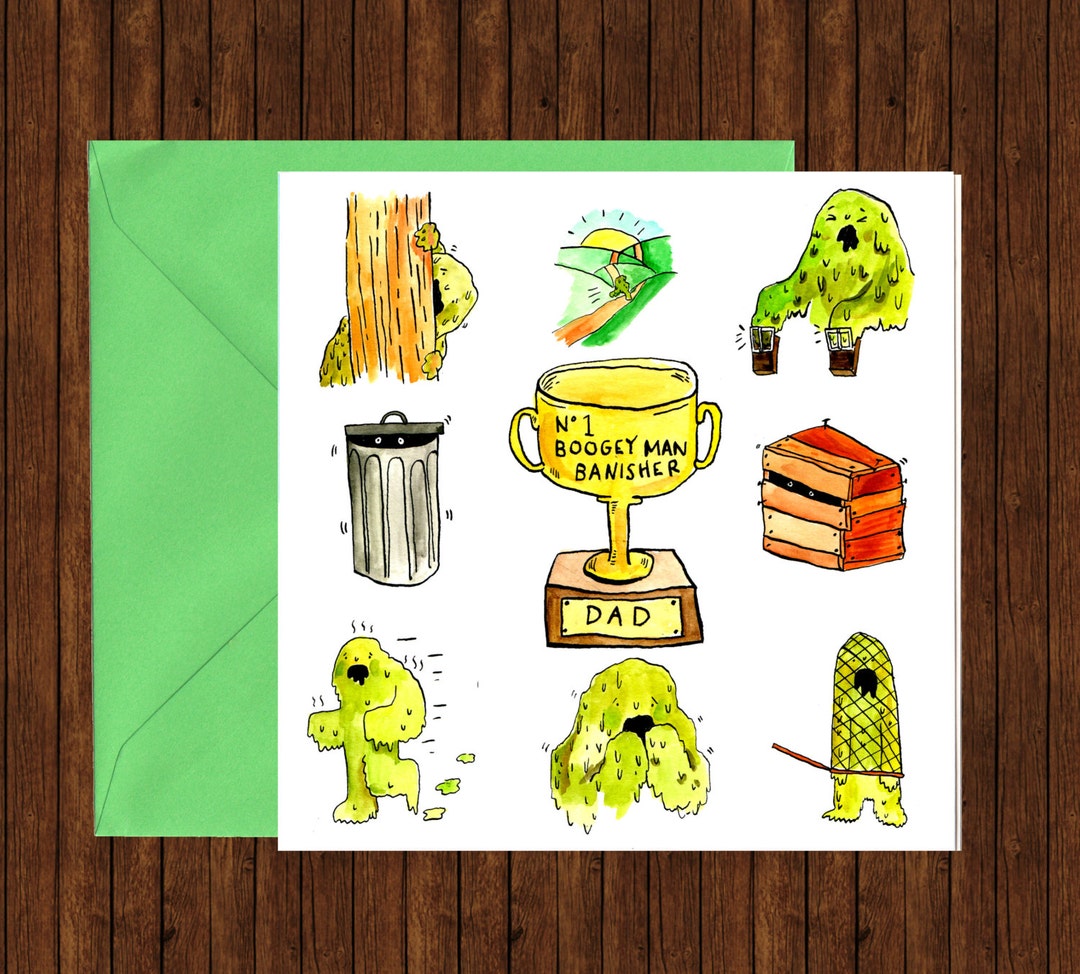 Boogy Man - Monster Dad Card - Father's Day Monster - Card for Daddy ...