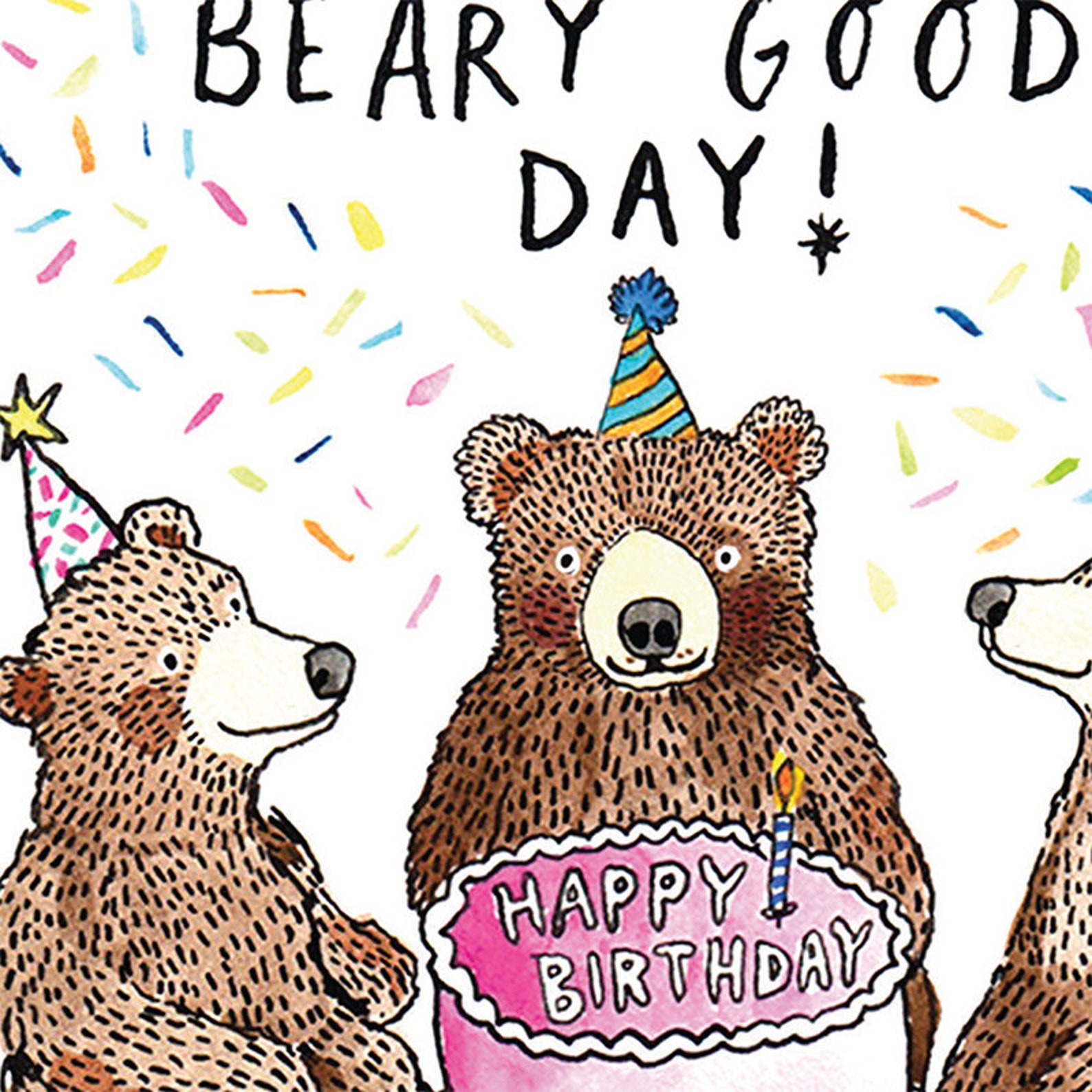 Have a Beary Good Day Bear Birthday Card Three Bears - Etsy