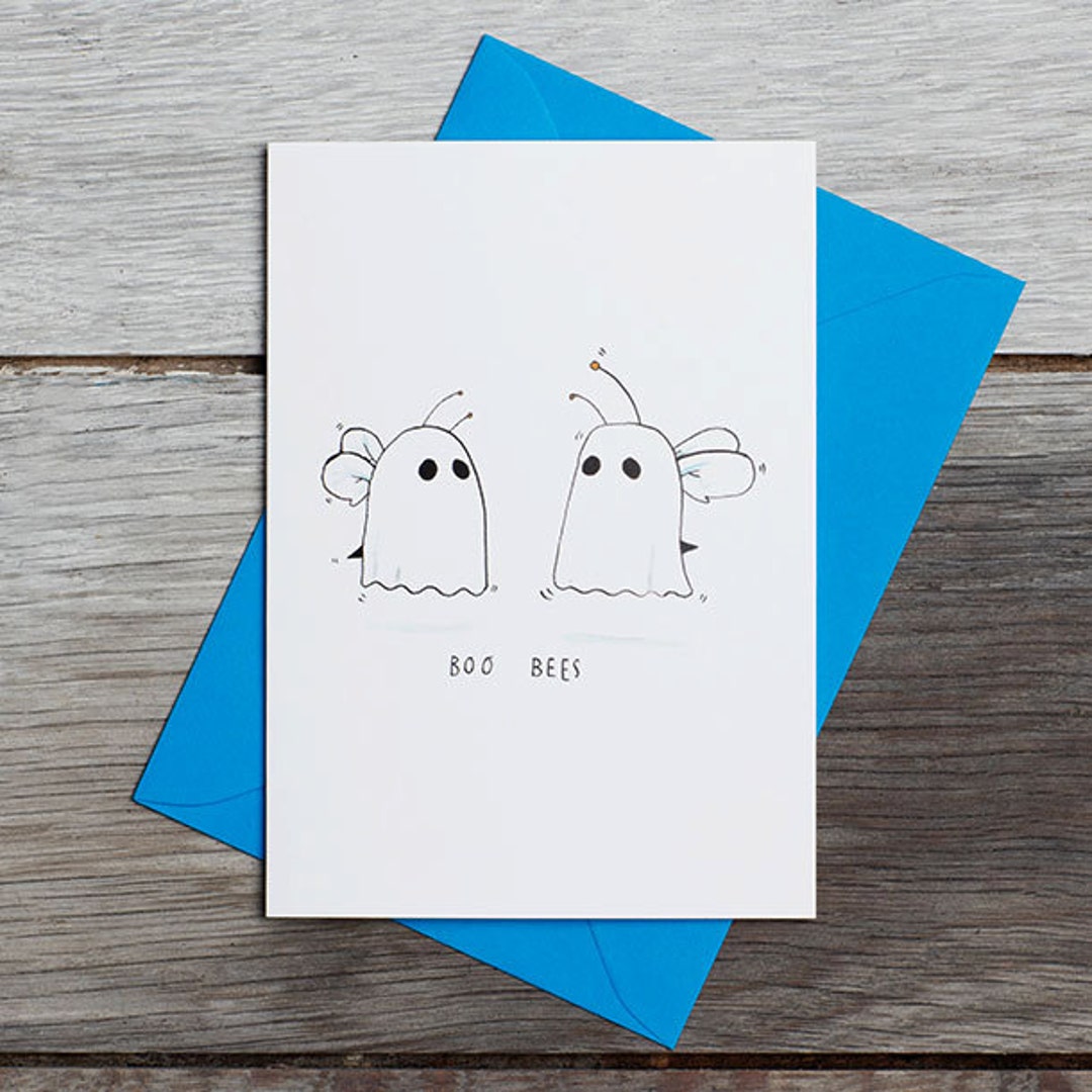 Boo Bees - Greetings Card - Humour - Pun - Bees - Boobs! - Etsy
