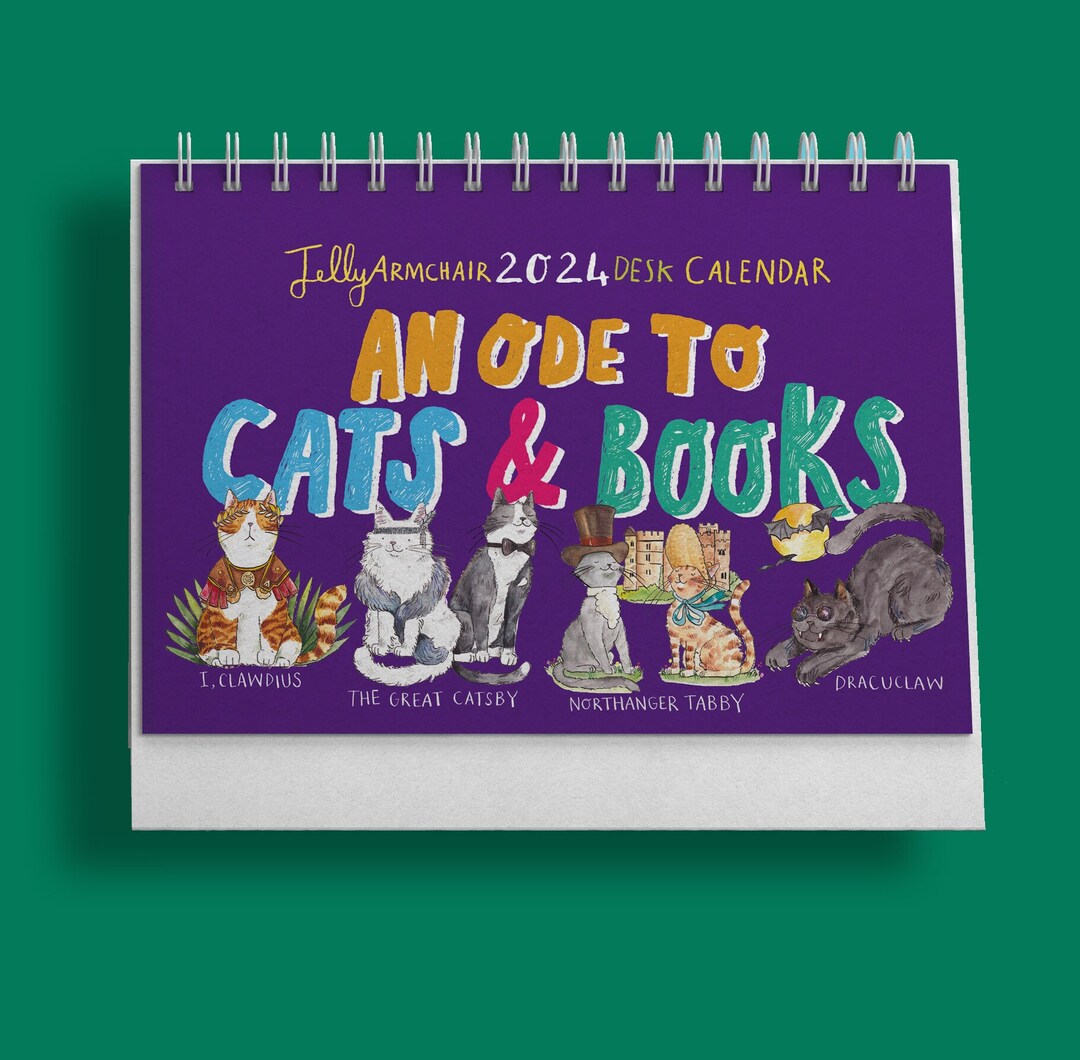 Cat 2024 A5 Desk Calendar Humour Pun Funny Organiser Cats Books - Etsy