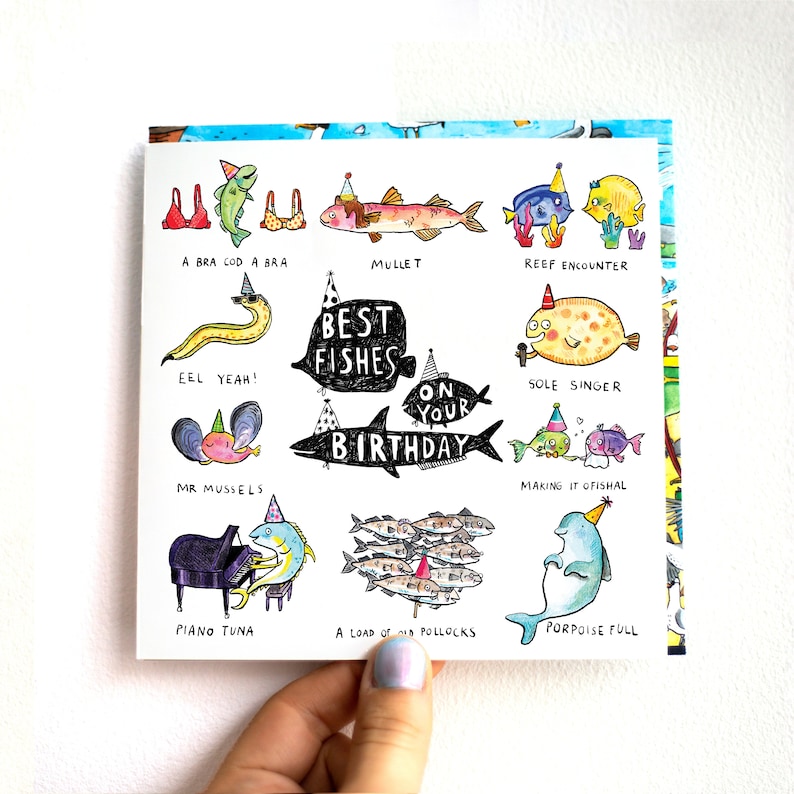 Best Fishes on Your Birthday Fish Pun Humour Funny - Etsy Ireland