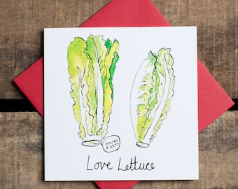 Funny Lettuce Card - Etsy