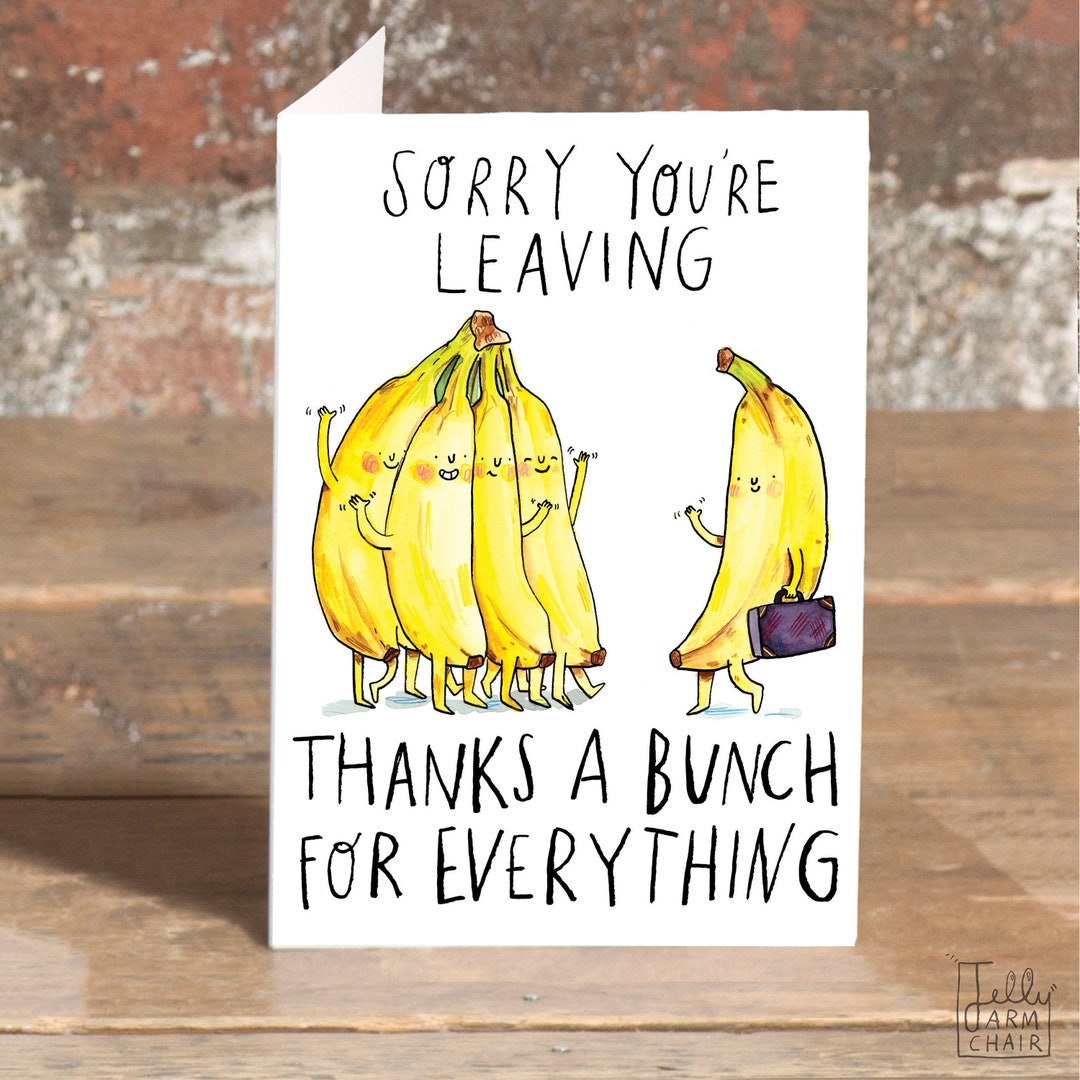Funny Leaving Card, Banana Pun Farewell Card - Etsy