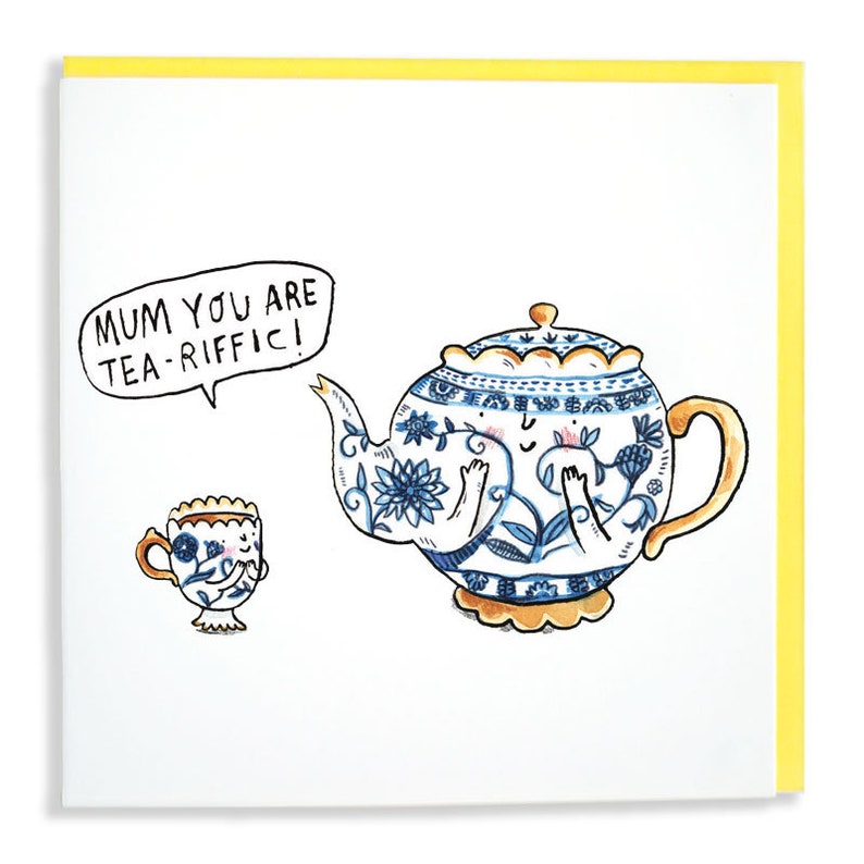 Mum You Are Tea-riffic Mother's Day Card Teapot - Etsy
