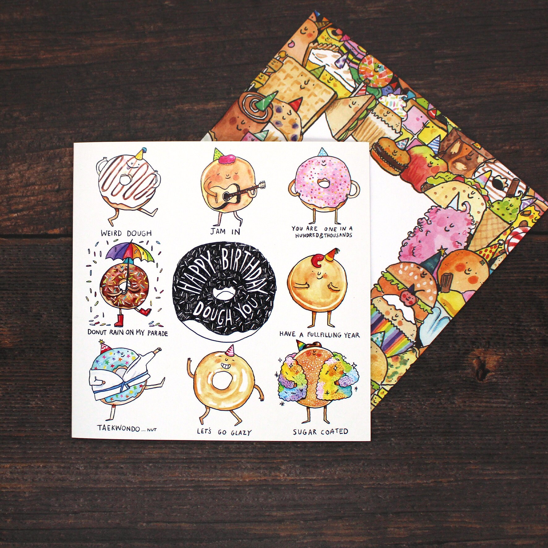 Happy Birthday Dough You * Donut Puns Birthday Card * Humour Funny ...