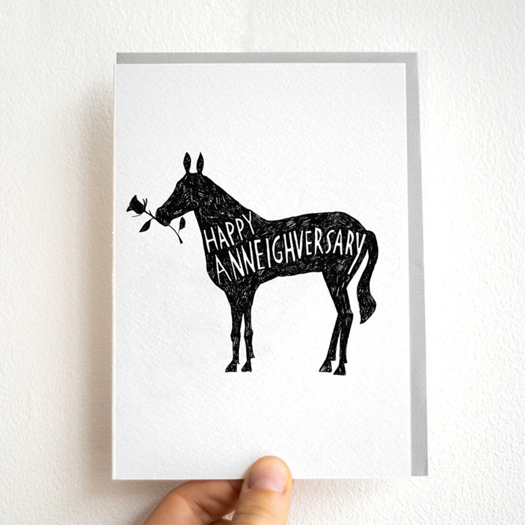 Happy An-neigh-versary * Screen Printed * Congratulations * Love ...