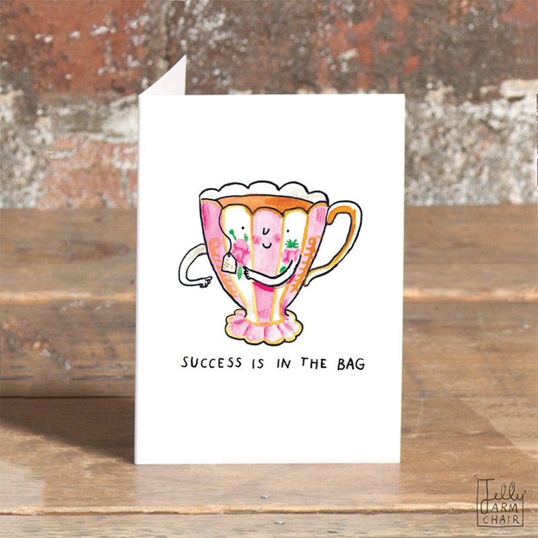 Success is in Tea Bag Motivational Card Good Luck Card Exam Card - Etsy