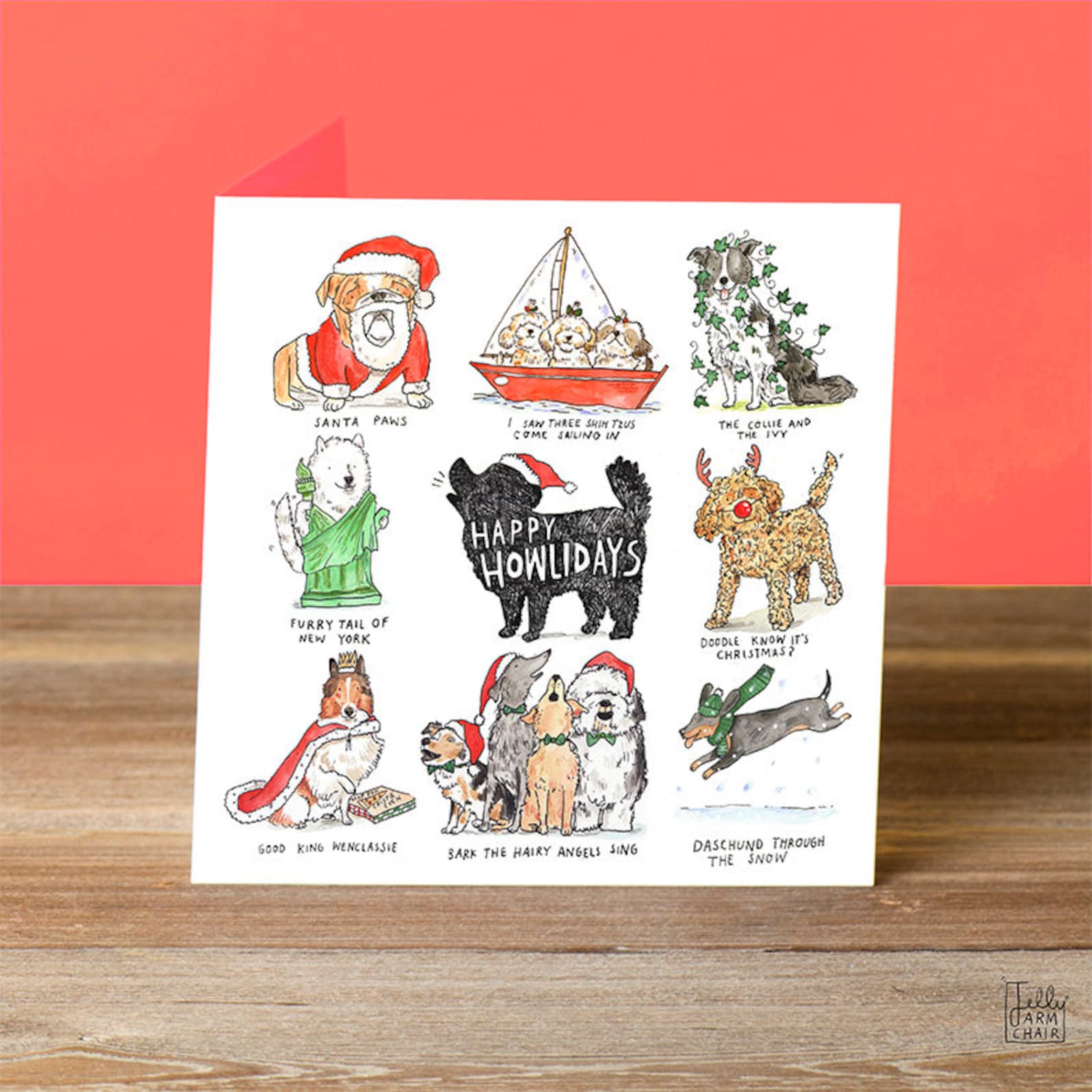Happy Howlidays Dogs Animals Humour Puns Christmas | Etsy