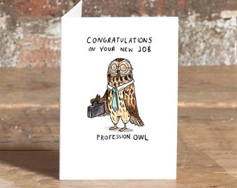 New Job Pun Card - Etsy