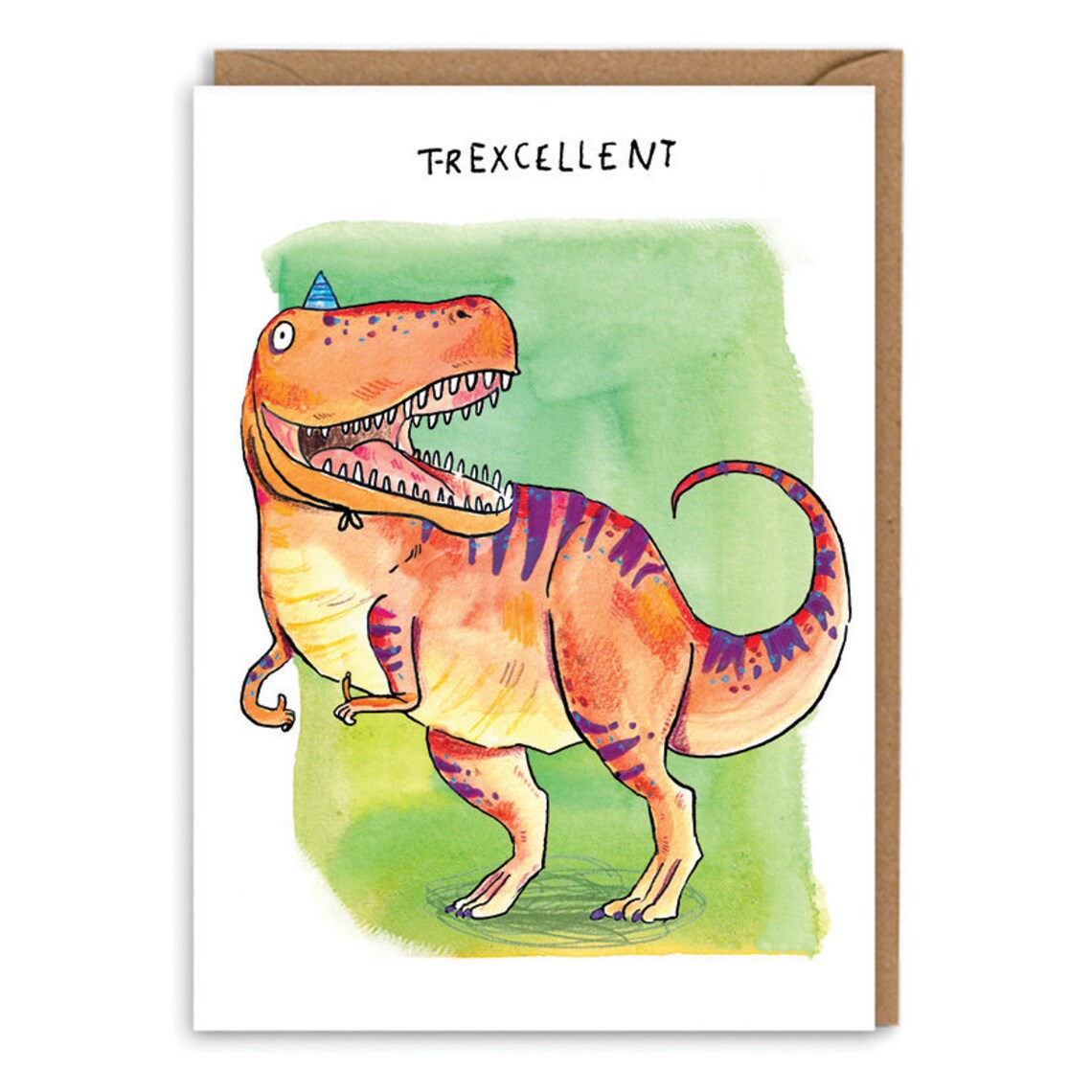 T-rexcellent dinosaur Funny Birthday Congratulations - Etsy