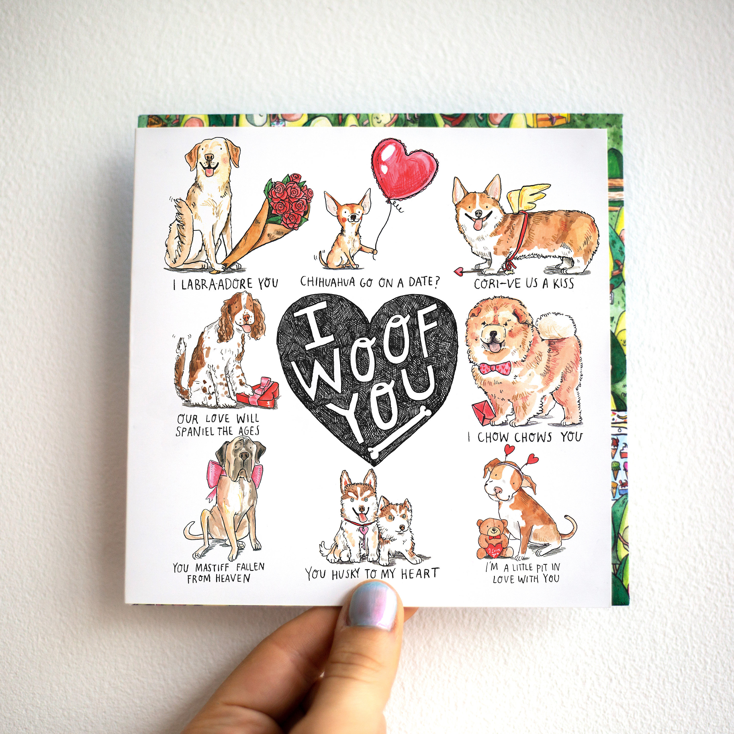 I Woof You Love and Dog Puns Funny Humour valentines - Etsy