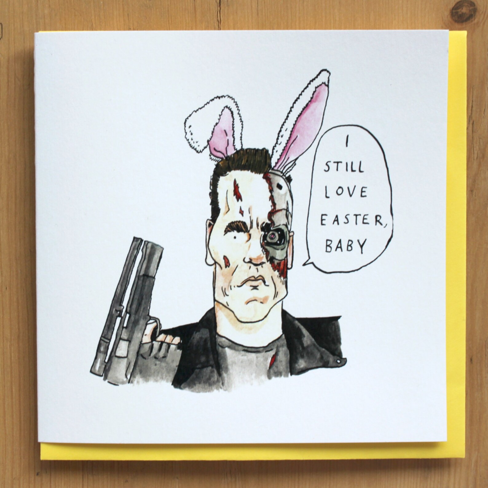 Arnie Terminator Easter Pun Greetings Card Humour Joke Silly - Etsy
