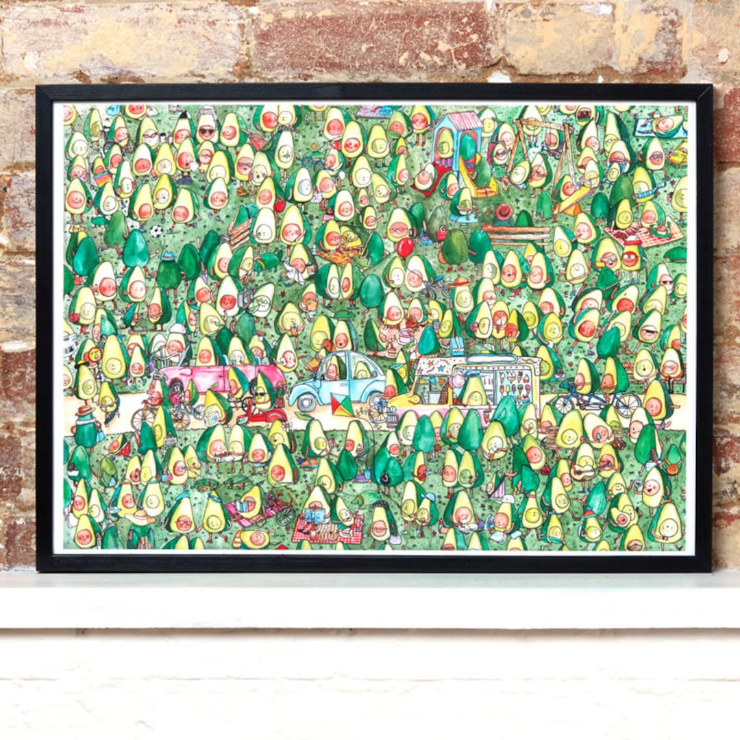Avocado Park - Avocado Wall Art - Avocado Gift - Kitchen Print ...