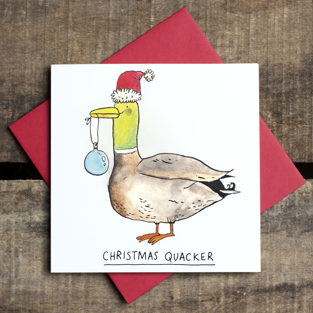 Christmas Quacker - Christmas Card - Greetings Card - Humour - Pun ...