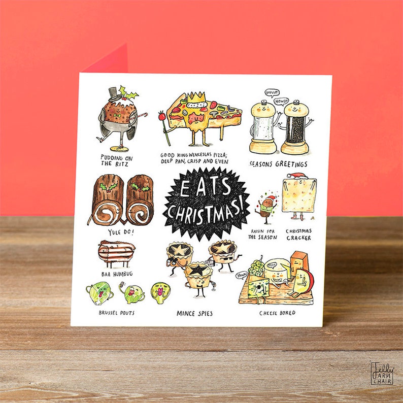 Eat's Christmas! * Food * Cards * Puns * Party * Humour - Etsy